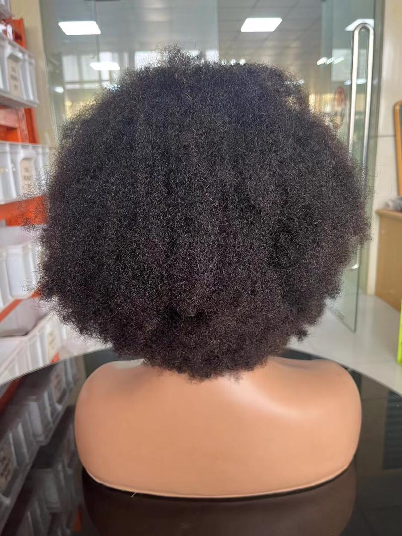 Best Beauty Hair Afro Kinky Short Bob Lace Frontal Wig Virgin Human Ha